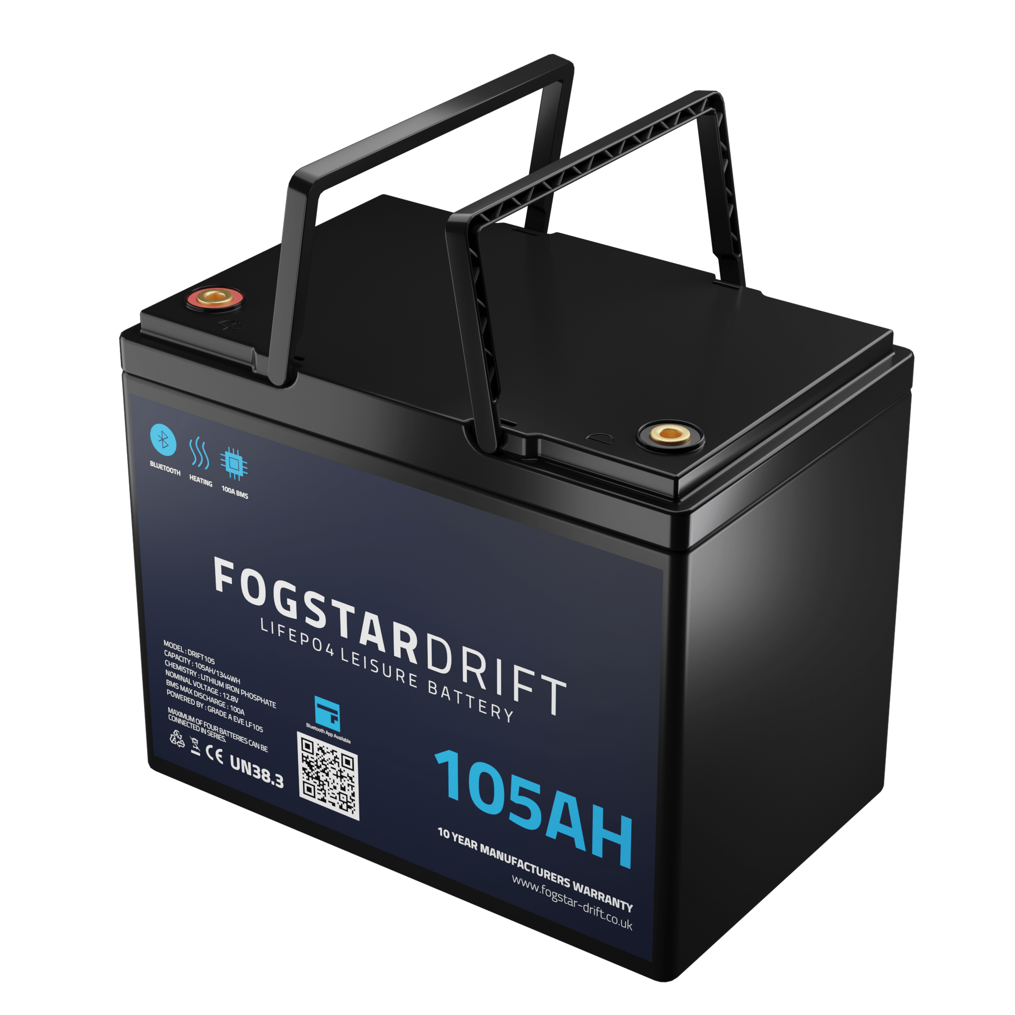 12V 105Ah Lithium Leisure Battery | Fogstar Drift
